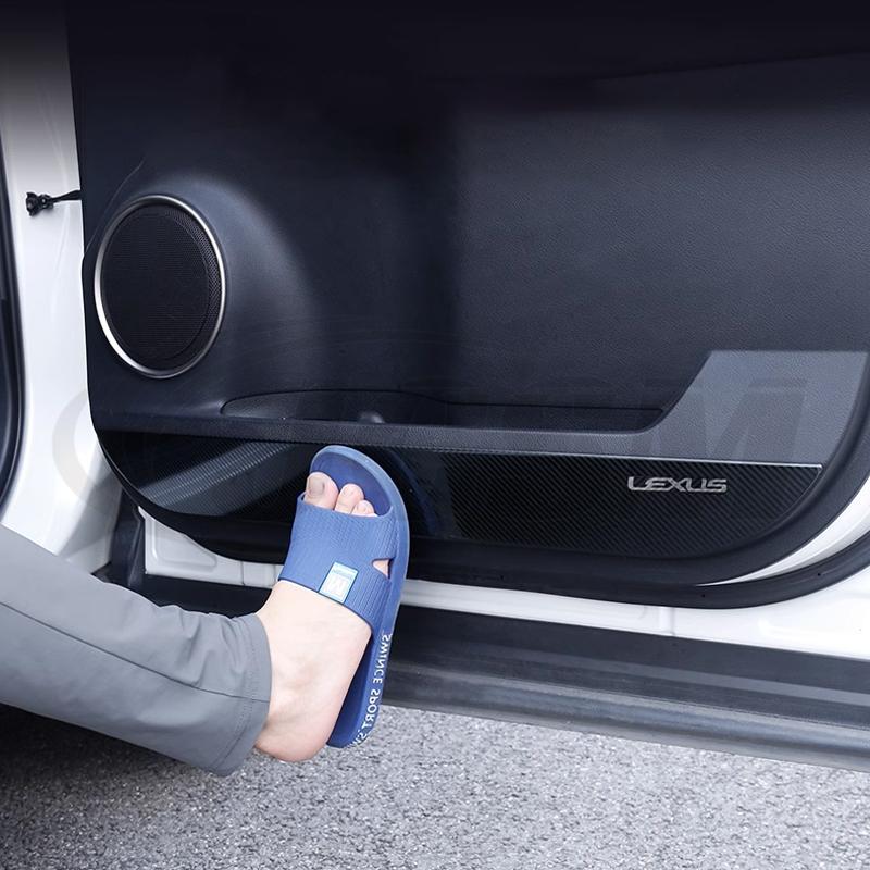 レクサス NX300h 200t 専用 ドア カバー ステンレス フロント リア ドアプロテクタ ドアキックガード 内装 4pセットカーボン調 黒 JCSM : JCSMストア - 通販 ...