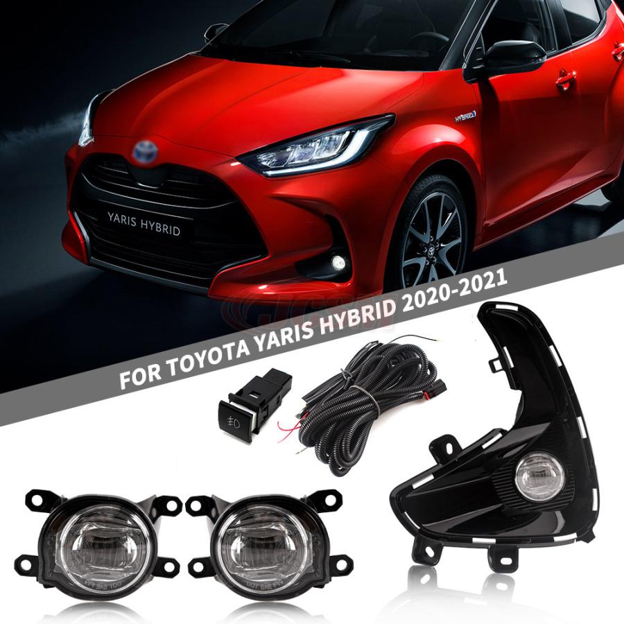 トヨタ（TOYOTA） ヤリス YARIS HYBRID 2020-2021年 LEDフロントバンパーライト フロントフォグランプ ランニング ...