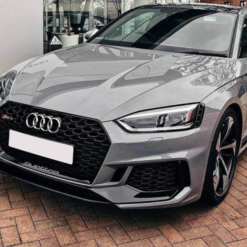 Audi アウディ A5 RS5シルバー フレーム ブラックメッシュフロント グリルグリル クワトロ メッキエンブレム (2017-2019 )1P JCSM : JCSMストア - 通販 ...