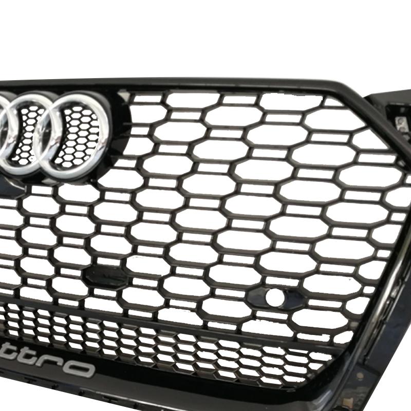 Audi アウディ A5 RS5シルバー フレーム ブラックメッシュフロント グリルグリル クワトロ メッキエンブレム (2017-2019 )1P JCSM : JCSMストア - 通販 ...