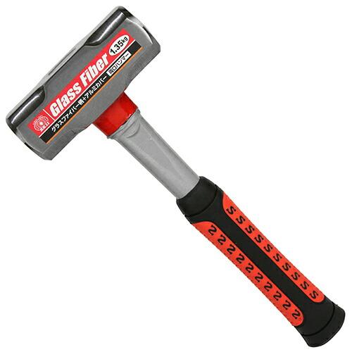 SK11 藤原産業 ファイバーG柄両口ハンマー 1.35KG 叩き作業 グラスファイバー アルミカバー : 建索ショップヤフー店 - 通販 - Yahoo!ショッピング