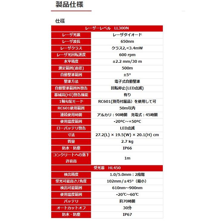 【ホーシン】[LL300N](レーザーレベル) デジタル受光器HL450 ホーシン制三脚 セット ＜1010010＞ :LL300N:仮設 ...