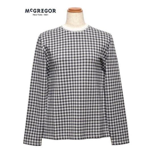 McGREGOR マクレガー 長袖カットソー レディース 311715602 家庭洗濯可 ギンガムチェック 長袖Tシャツ M.L : ケンシマダ - 通販 - Yahoo!ショッピング