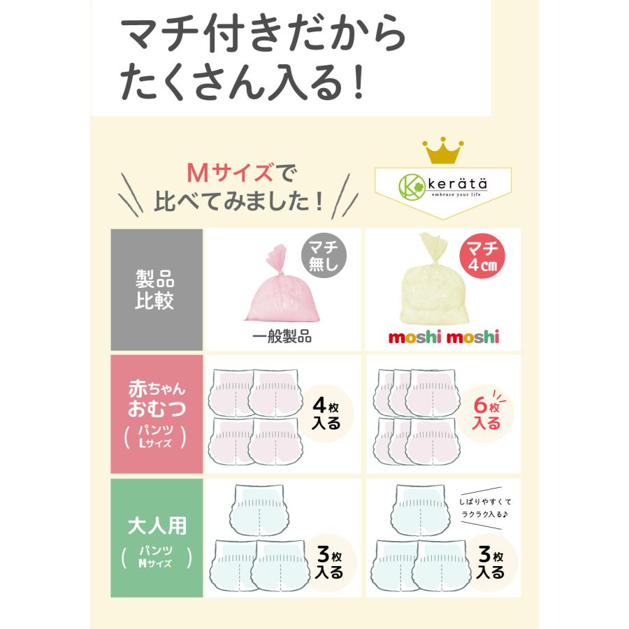 kerata (ケラッタ) moshimoshi おむつ 防臭袋 M 臭わない 袋 におわない 消臭 オムツ うんち 赤ちゃん ペット 犬 猫 マチ付き : ケラッタ Yahoo!店 - 通販 ...
