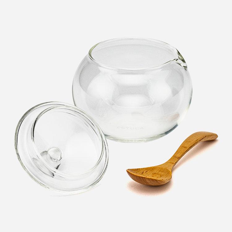 シュガーポット スプーン 耐熱ガラス 紅茶 コーヒー 電子レンジ対応 塩 調味料入れ 砂糖入れ[Malteシュガーセット KEYUCA ケユカ] : 1500724 : KEYUCA ...