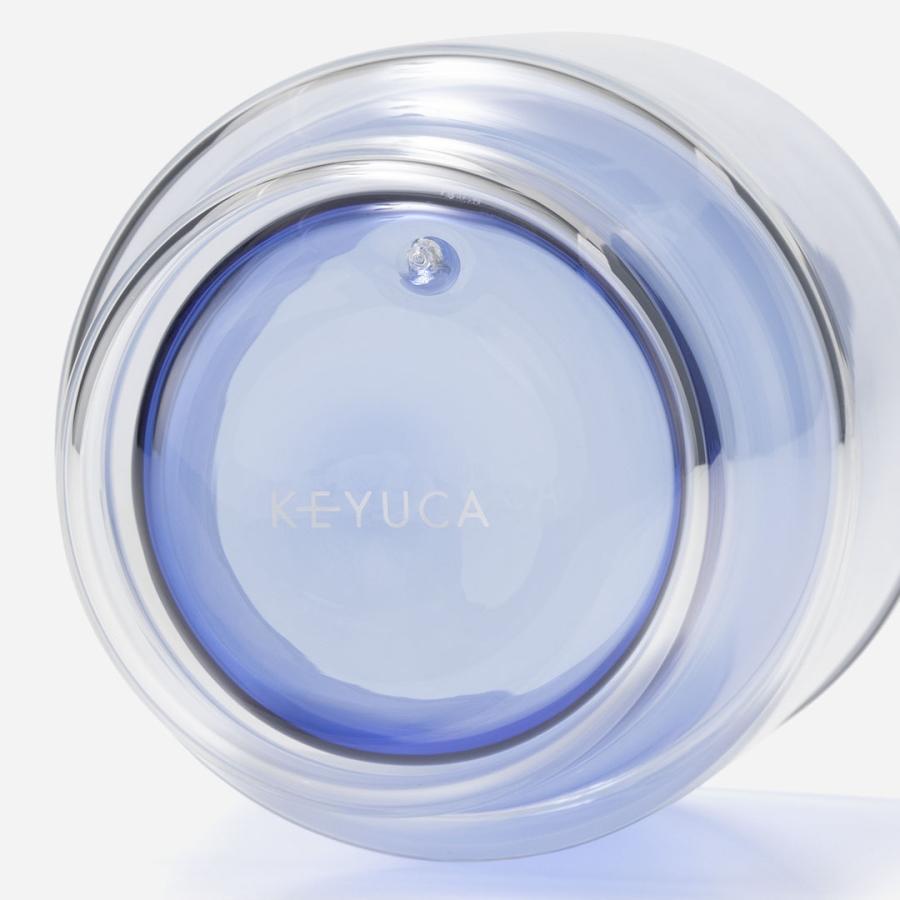 KEYUCA 可愛い コンパクト 食洗器 電子レンジ オールシーズン コーヒー 紅茶 ｜ Crist 耐熱スタッキングカップ 230ml クリア×ブルー KEYUCA(ケユカ ...