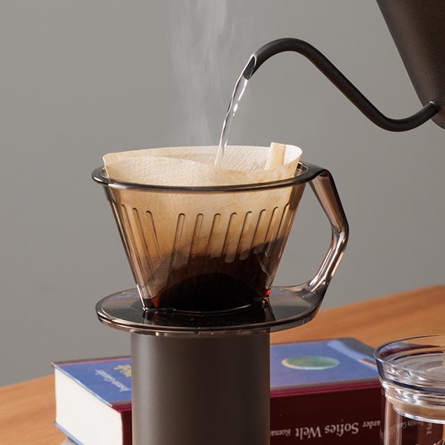 KEYUCA ドリッパー プラスチック[paral コーヒードリッパー L クリアブラウン ケユカ] : KEYUCA Yahoo!ショッピング店 - 通販 - Yahoo!ショッピング