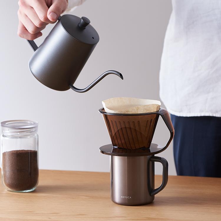 KEYUCA ドリッパー プラスチック[paral コーヒードリッパー L クリアブラウン ケユカ] : KEYUCA Yahoo!ショッピング店 - 通販 - Yahoo!ショッピング