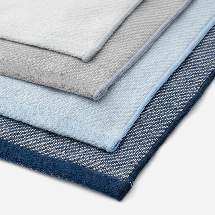 KEYUCA（ケユカ） 綿100％ ハンカチタオル 抗菌加工 防臭加工[抗菌防臭Ag デイリーガーゼハーフハンカチ4枚セット ブルー 12.5×25cm KEYUCA ケユカ ...