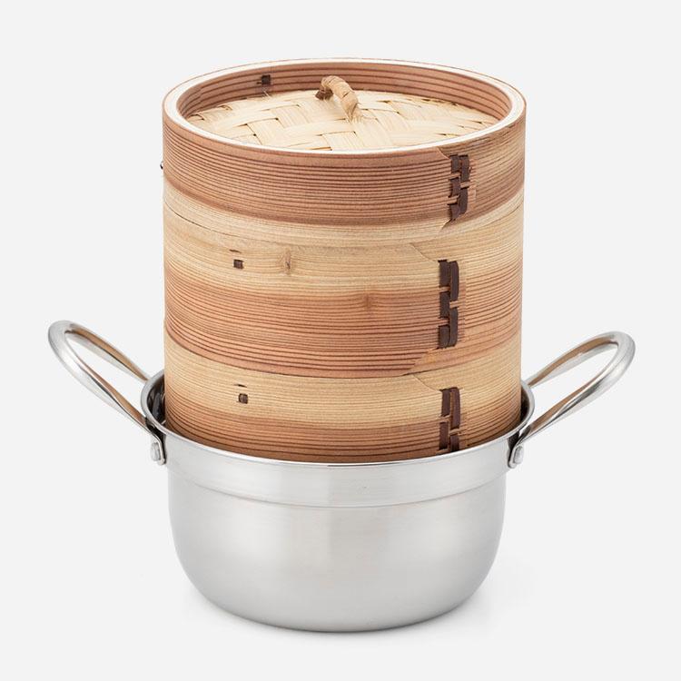 せいろ 蒸し器 鍋 鍋セット 両手鍋[杉せいろ2段 ステンレス鍋 セット 15cm KEYUCA ケユカ] :4401355:KEYUCA Yahoo!ショッピング店 - 通販 - Yahoo ...