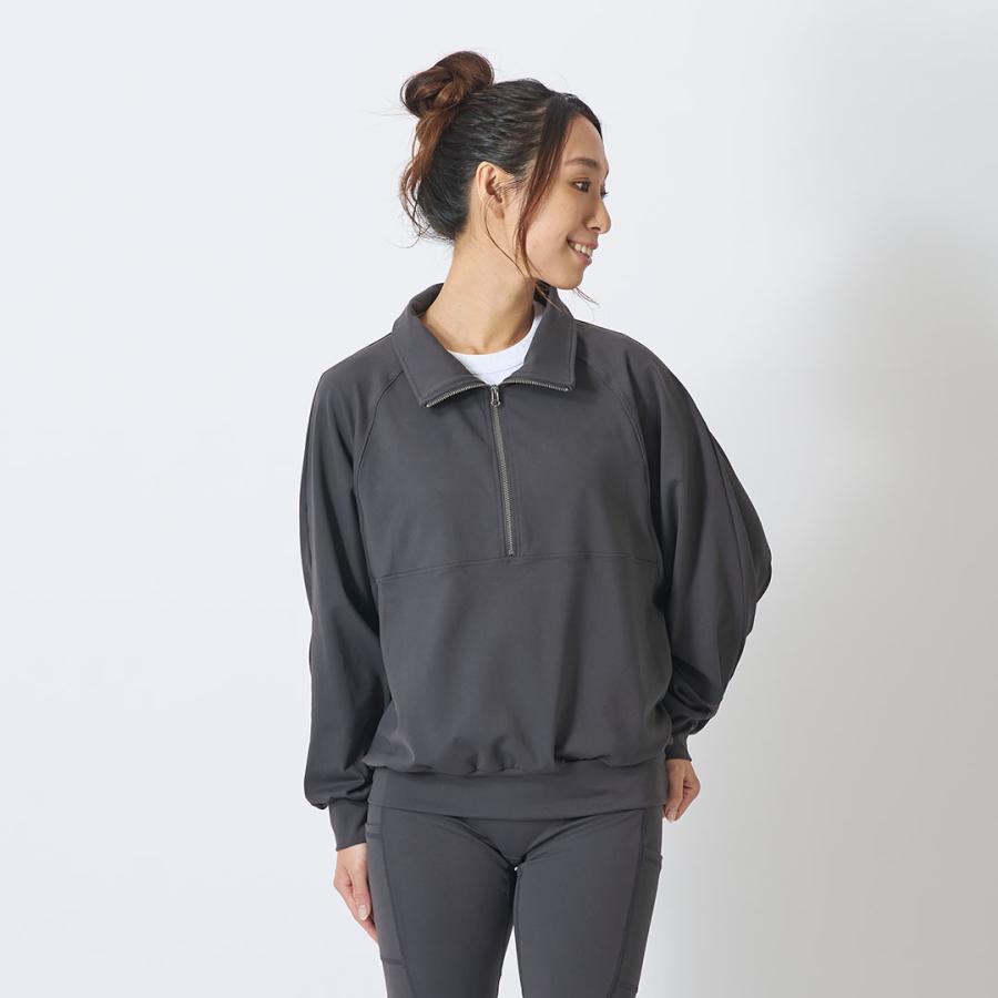 レディース お手入れ簡単 ラグラン 吸水 速乾 UVカット シンプル おしゃれ ｜ H ストレッチハーフジッププルオーバー KEYUCA(ケユカ) : 6906727 : KEYUCA ...