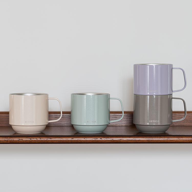 KEYUCA 食器 コップ マグカップ 保冷 保温 おしゃれ ステンレスマグカップ 保温マグ[BEIL重なるステンレスマグ 350ml ケユカ] : KEYUCA Yahoo!ショッピング店 ...