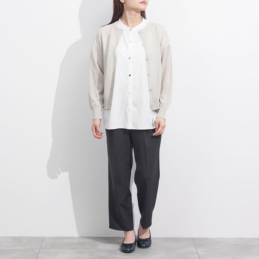 KEYUCA レディース カーディガン 新作 夏 秋 シアー クルーネック プルオーバー 羽織り ウォッシャブル ｜ クルーネックシアーニットカーディガン KEYUCA(ケユカ ...