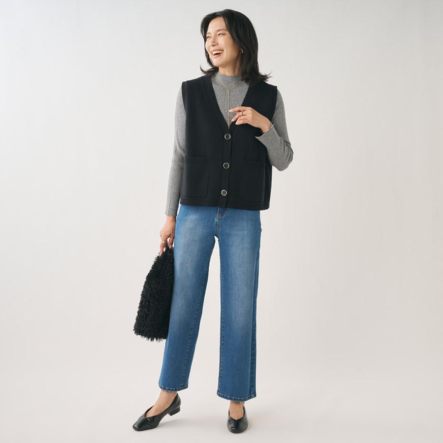 KEYUCA レディース トップス 新作 秋冬 ハイネック ベーシック レイヤード 重ね着 プチプラ ニット ウォッシャブル｜ ハイネックリブニットトップス KEYUCA(ケユカ ...