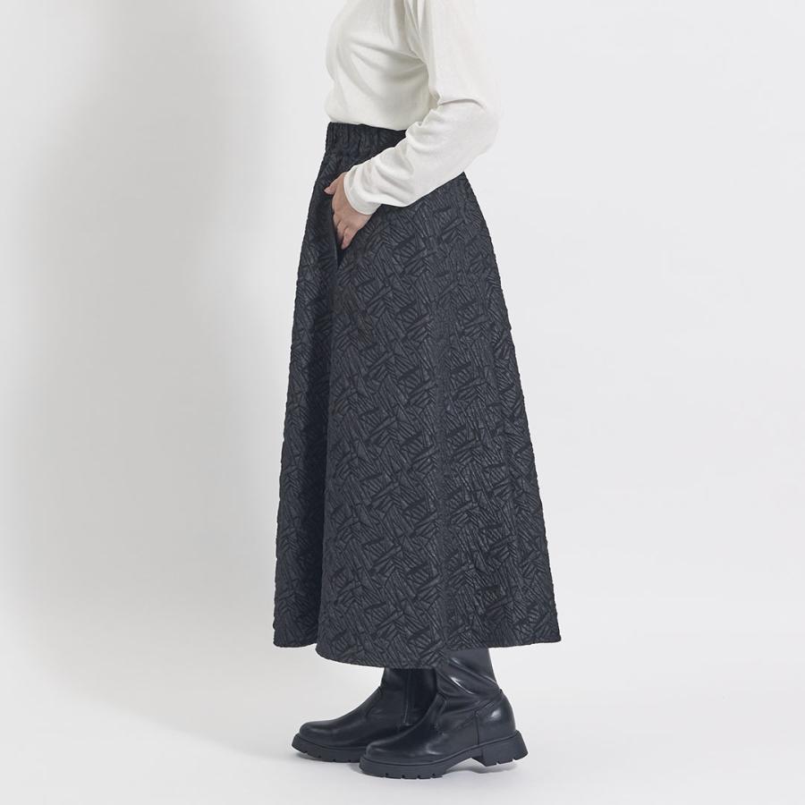 KEYUCA スカート フレア レディース ロング 秋冬 ジャガード 幾何学柄 ウエストゴム ポケット付き｜ 膨れジャガードフレアスカート ケユカ : KEYUCA Yahoo!ショッピング店 ...
