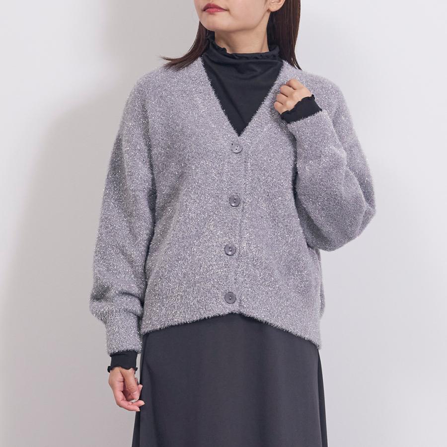 KEYUCA カーディガン レディース 冬 シャギー Vネック トップス ニット ラメ レイヤード ｜ ソフトラメシャギーニットカーディガン ケユカ : KEYUCA Yahoo!ショッピング ...