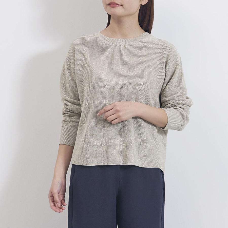 KEYUCA レディース トップス ニット 春 ラメ きれいめ 畦編み 30代 40代 50代 洗える ウォッシャブル 通販 ｜ 片畦ラメニットトップス KEYUCA(ケユカ ...