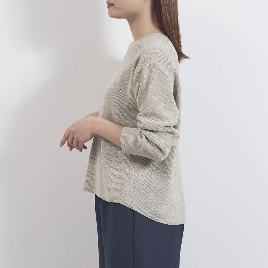 KEYUCA レディース トップス ニット 春 ラメ きれいめ 畦編み 30代 40代 50代 洗える ウォッシャブル 通販 ｜ 片畦ラメニットトップス KEYUCA(ケユカ ...