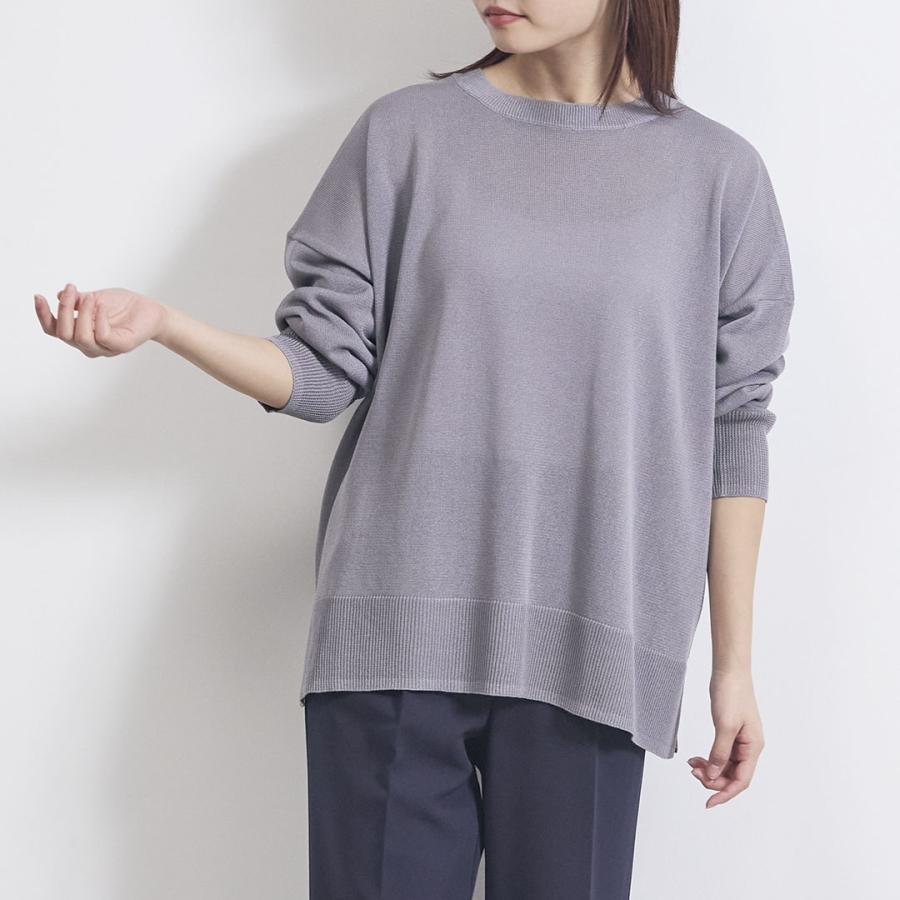 KEYUCA レディース トップス ニット シアー クルーネック きれいめ カジュアル おしゃれ 30代 40代 50代 洗える ｜ クルーネックニットチュニック KEYUCA(ケユカ ...