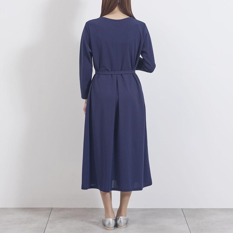 KEYUCA ワンピース レディース 膝下 ストレッチ きれいめ Aライン ベルト付き 30代 40代 50代 フォーマル ｜ サイドタックポンチワンピース ケユカ : KEYUCA ...