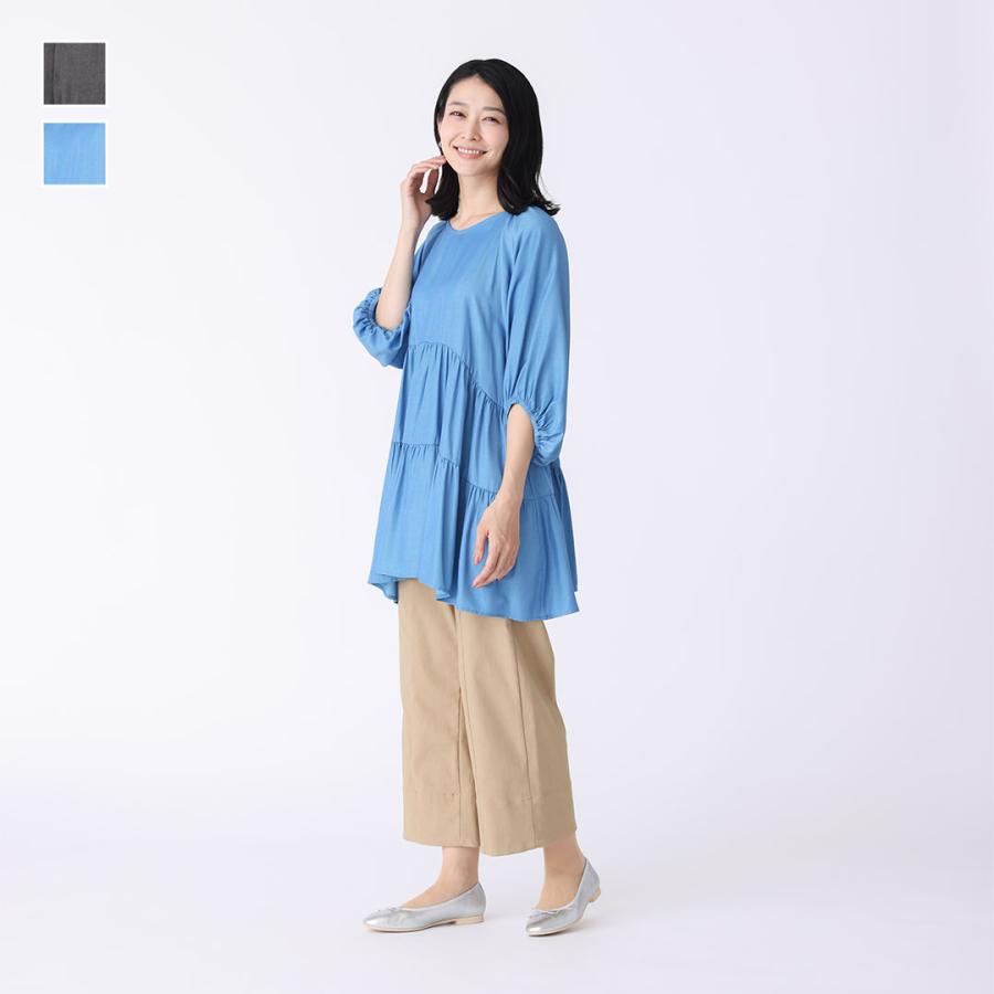 KEYUCA レディース チュニック Vネック ティアード 切替 華やか デニムライク おしゃれ 通販｜ティアードVネックチュニック ケユカ : KEYUCA Yahoo!ショッピング店 ...