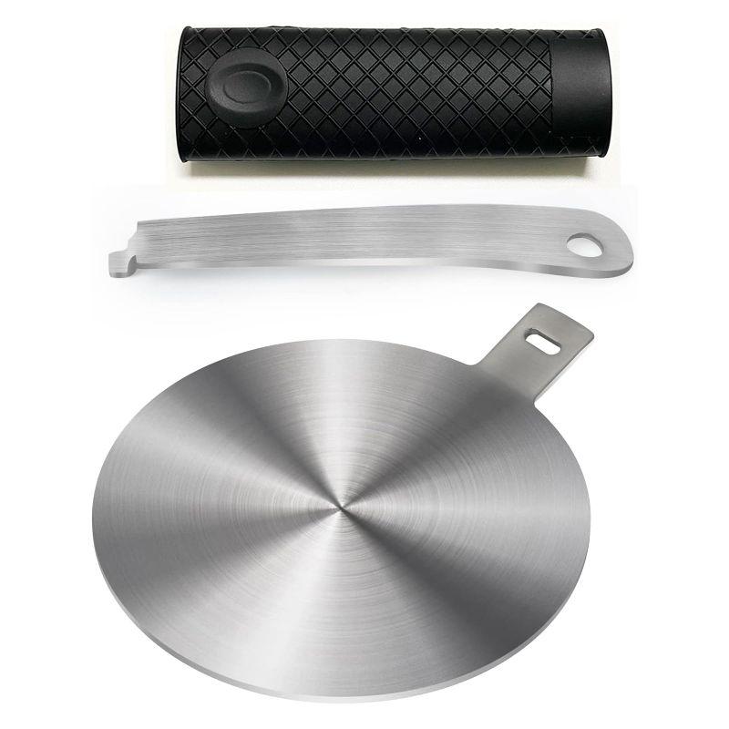 幅14cm IH発熱ミニプレート 耐熱ハンドルカバー付き IH ヒーティング プレート ヒートコンダクター 非IH対応の調理器具をIH対応に : 20240224200059-00136 ...