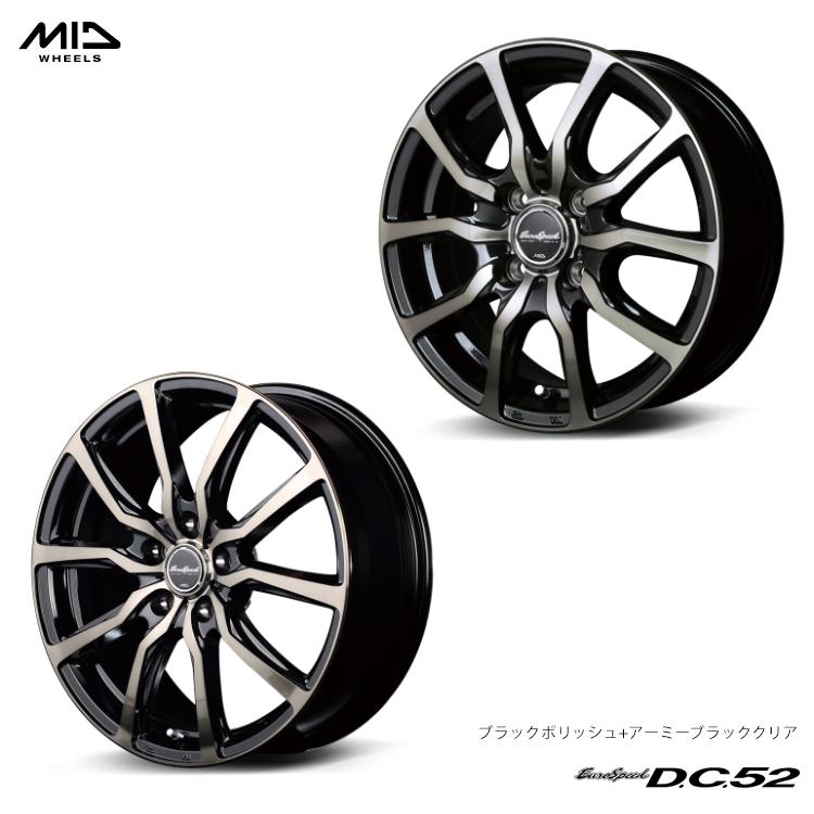 マルカサービス 送料無料 エムアイディー ホイール MID WHEELS EuroSpeed D.C.52 4J-13 +43 4H-100 (13インチ) 4H100 4J+43【4本セット ...