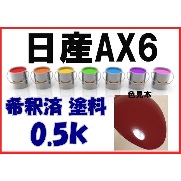 日産AX6 塗料 バーニングレッド エクストレイル 希釈済 カラーナンバー カラーコード AX6 : KH企画 - 通販 - Yahoo!ショッピング