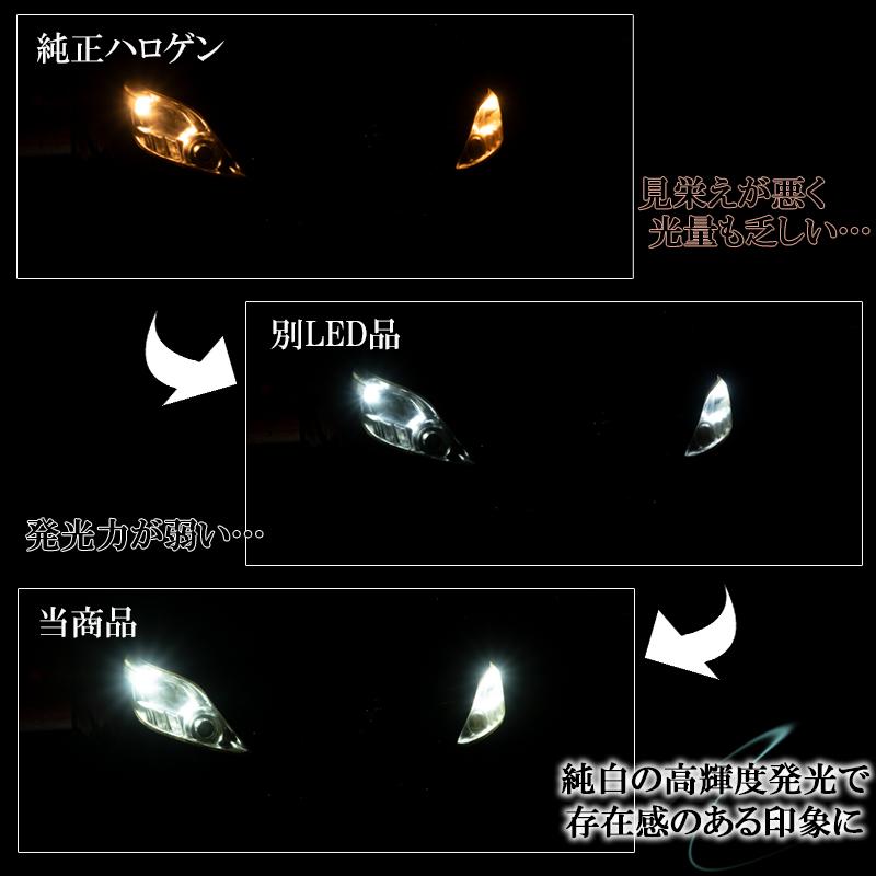 プリウス 30系 プリウスα 40系 LEDポジションランプ T10 LED バルブ ホワイト 6000K 明るい スモールランプ 2個セット : KI-GIFTヤフー店 - 通販 ...
