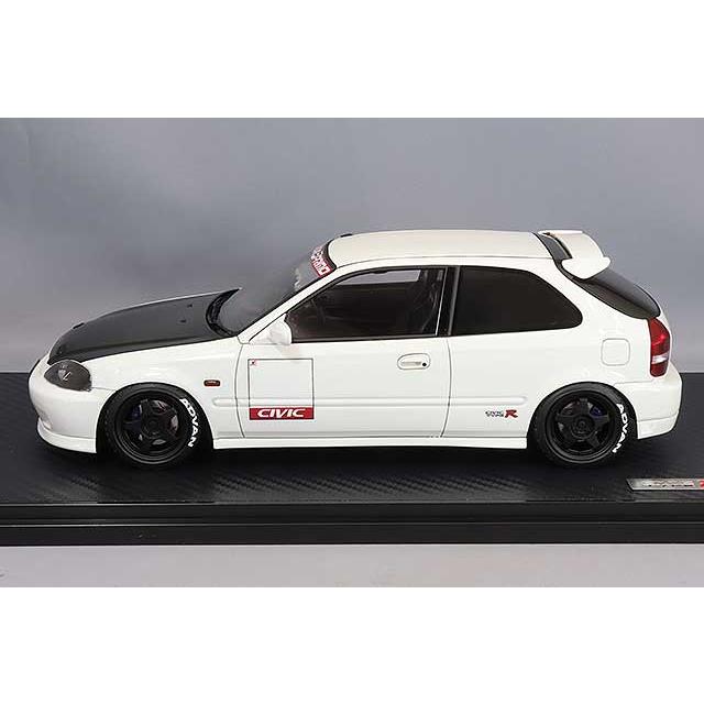 ミニカー/完成品 数量限定セール イグニッションモデル 1/18 ホンダ シビック EK9 タイプR ホワイト/SW388タイプ15インチ ...