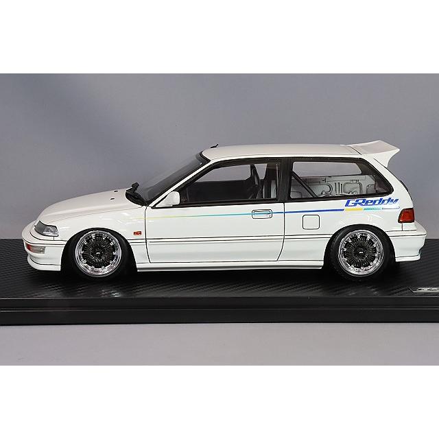 イグニッションモデル 1/18 ホンダ シビック (EF9) SiR ホワイト/無限CF-48タイプ14インチ(ポリッシュ/ガンメタリック ...