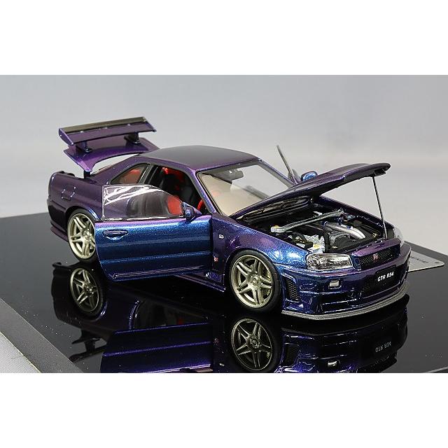 ミニカー/完成品 PGM Private goods model 1/43 ニスモ R34 GT-R Zチューン メタリックパープル ...