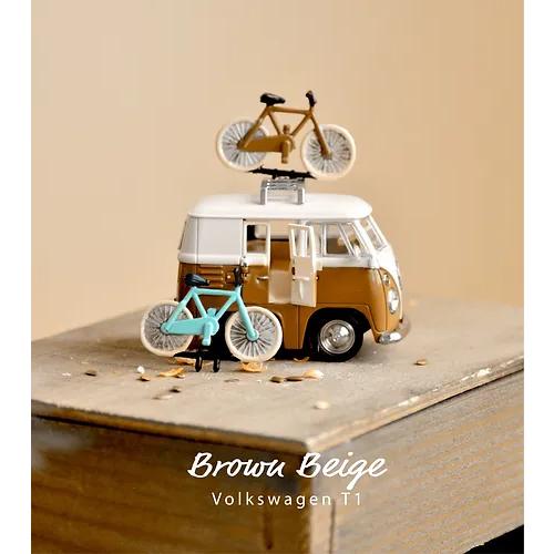 ミニカー/完成品 TinyQ フォルクスワーゲン T1 ブラウン/ベージュ : キッドボックス Yahoo!店 - 通販 - Yahoo!ショッピング