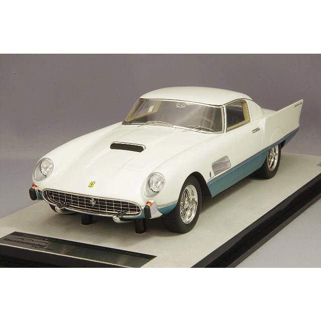 ミニカー/完成品 テクノモデル 1/18 フェラーリ 410 スーパーファスト 0483 SA 1956 ホワイト/メタリックライトブルー ...