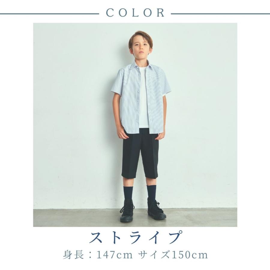 CHOPIN 中学受験 男の子 子供 喪服 ジュニア 半袖 ベーシック シャツ 小学生 中学生 140 150 160 170cm (2433-5601) CHOPI Nblue/ショパン ...