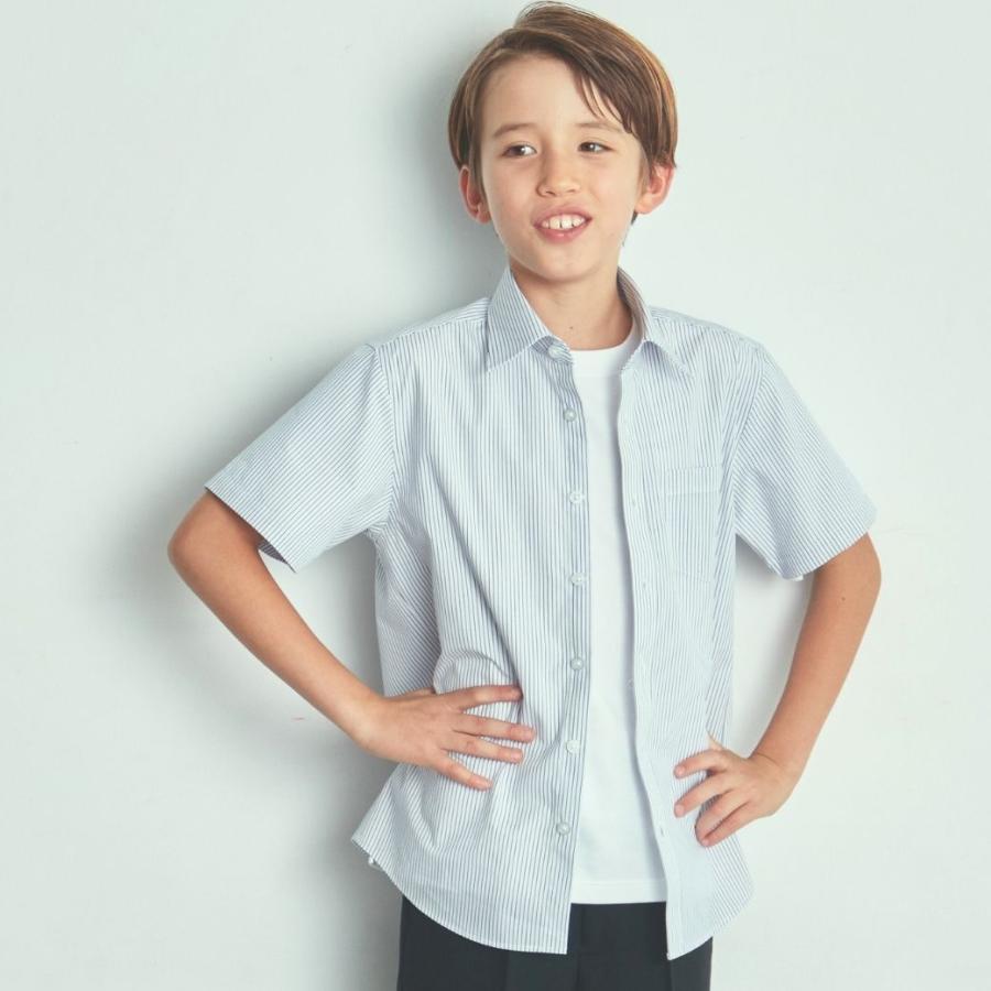 CHOPIN 中学受験 男の子 子供 喪服 ジュニア 半袖 ベーシック シャツ 小学生 中学生 140 150 160 170cm (2433-5601) CHOPI Nblue/ショパン ...