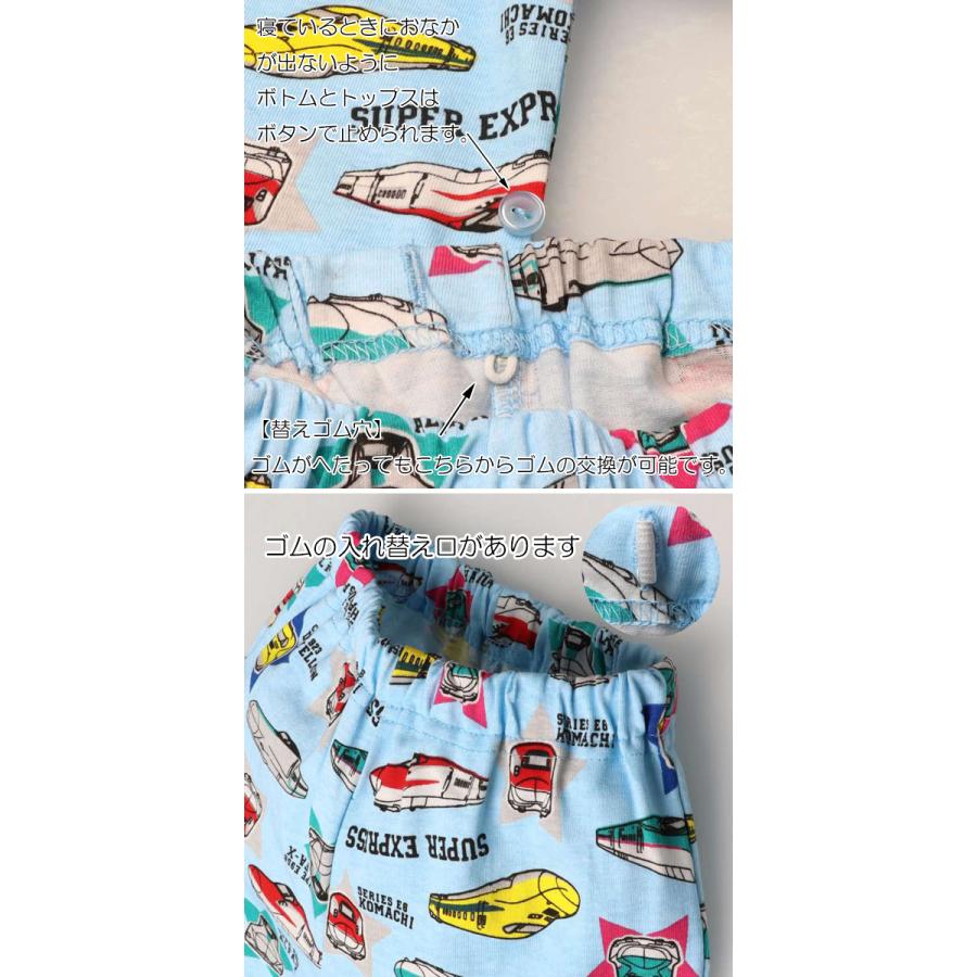 10％OFF moujonjon ムージョンジョン パジャマ 半袖 JR 新幹線 電車 総柄 男の子 キッズ 半袖パジャマ 全2色 K 新作 ...