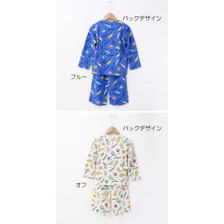 30％OFFセール ムージョンジョン パジャマ JR 新幹線 長袖 総柄 男の子 キッズ 全2色moujonjon K 2403 51 ...