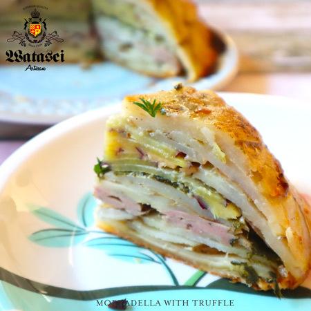 国産那須豚モルタデッラスライス200g Italian summer truffle Mortadella sliced 200g ...