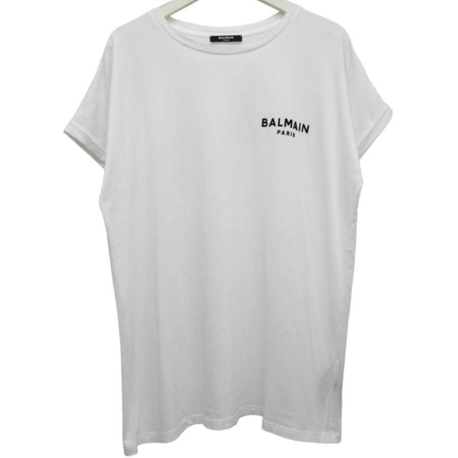 BALMAIN 良品 バルマン 半袖 ロゴプリント Tシャツ カットソー S ホワイト レディース 古着 中古 : ブランド古着のリュクス - 通販 - Yahoo!ショッピング