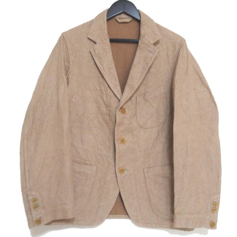 美品 45R フォーティファイブアール リネンコットン 3B シングル テーラードジャケット 2サイズ ベージュ メンズ 古着 中古 : ブランド古着のリュクス - 通販 - Yahoo!ショッピング