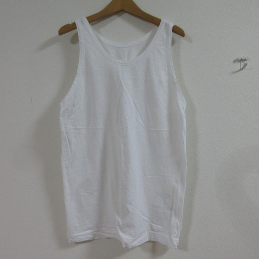 美品 45R フォーティファイブアール R刺繍 ノースリーブ カットソー タンクトップ ホワイト レディース 古着 中古 : ブランド古着のリュクス - 通販 - Yahoo!ショッピング