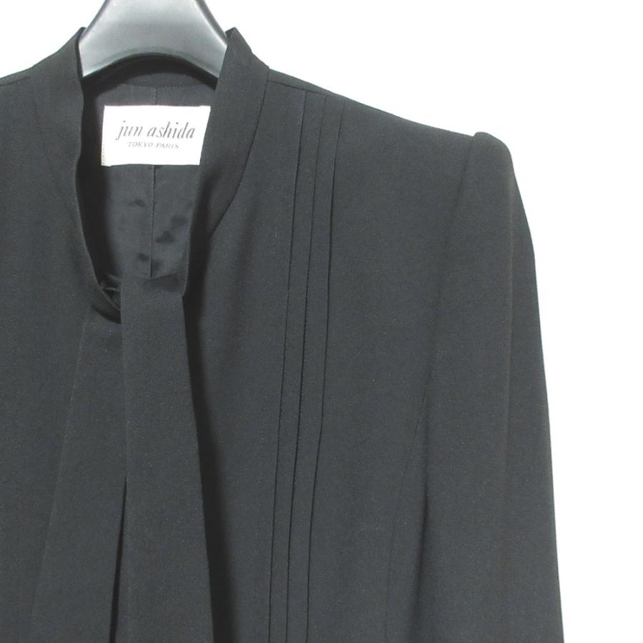 JUN ASHIDA 美品 jun ashida ジュンアシダ ヴィンテージ ボウタイ プリーツジャケット 9 ブラック レディース 古着 中古 : ブランド古着のリュクス - 通販 ...