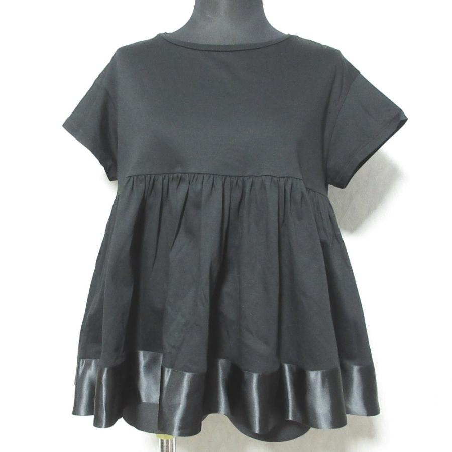 Yori 美品 yori ヨリ ヘムサテンギャザーカットソー 半袖 ペプラム Tシャツ プルオーバー YR1911-066SM F ブラック レディース 古着 中古 : ブランド古着のリュクス ...