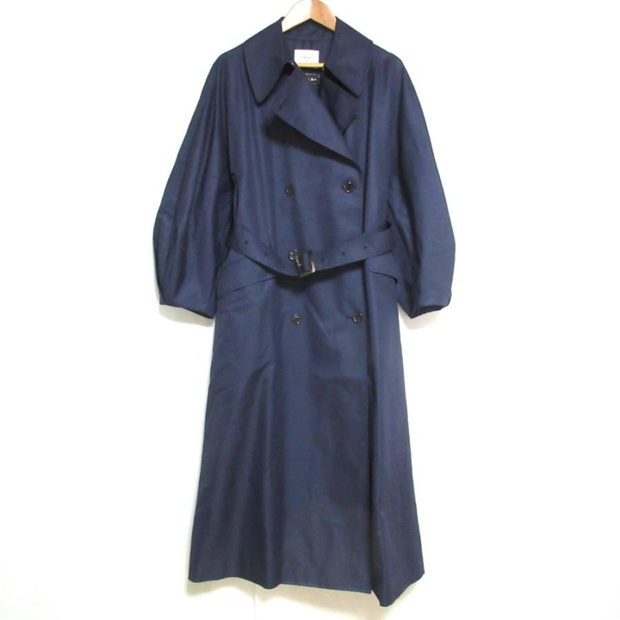 Ameri 22SS AMERI アメリ TURKEY ORGANIC FLARE TRENCH COAT オーガニックコットン フレア トレンチコート 01210730510 M ネイビー ...