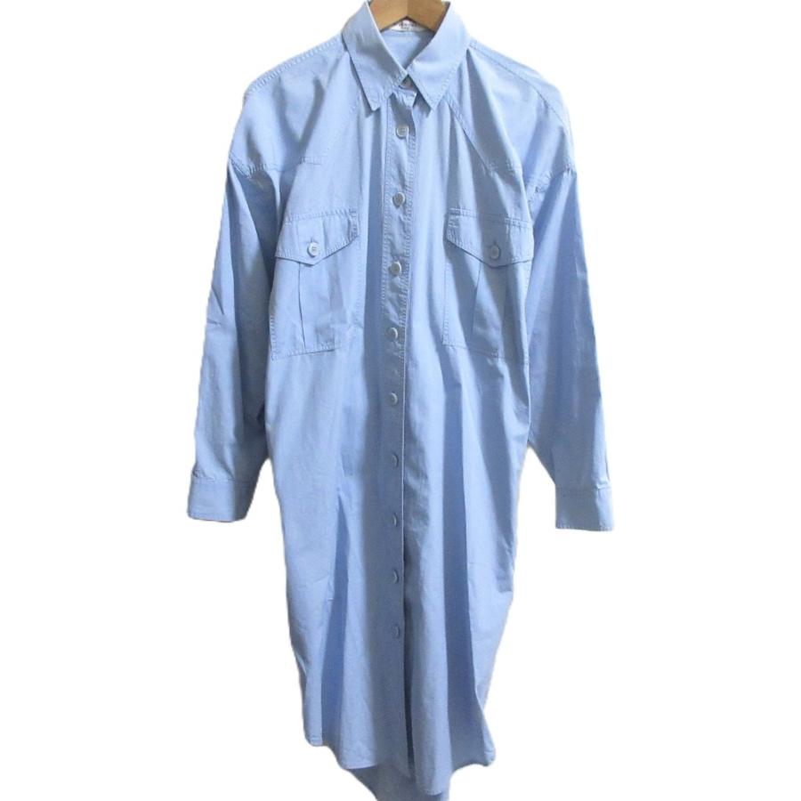 GIVENCHY 良品 ジバンシィ 長袖 ロングシャツワンピース BW20PP11Z6 サイズ34 ライトブルー レディース 古着 中古 : ブランド古着のリュクス - 通販 - Yahoo ...