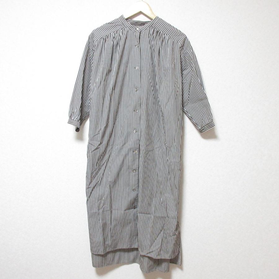 Manna 美品 マンナ ストライプ シャツワンピース M ブラウン ホワイト レディース 古着 中古 : ブランド古着のリュクス - 通販 - Yahoo!ショッピング