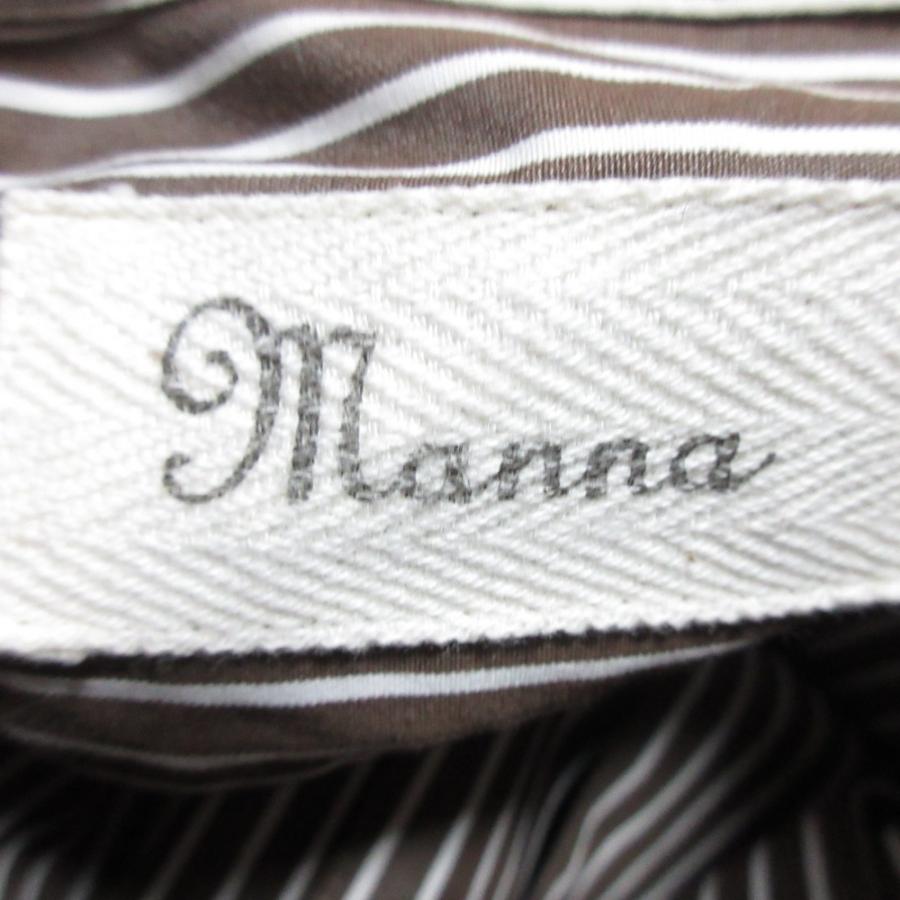 Manna 美品 マンナ ストライプ シャツワンピース M ブラウン ホワイト レディース 古着 中古 : ブランド古着のリュクス - 通販 - Yahoo!ショッピング