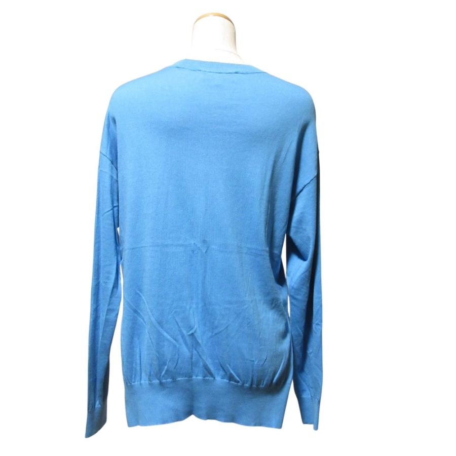ENFOLD 美品 24SS エンフォルド SILK COTTON PULLOVER 長袖 ニット セーター 300HS270-0940 38 ブルー レディース 古着 中古 : ブランド古着 ...