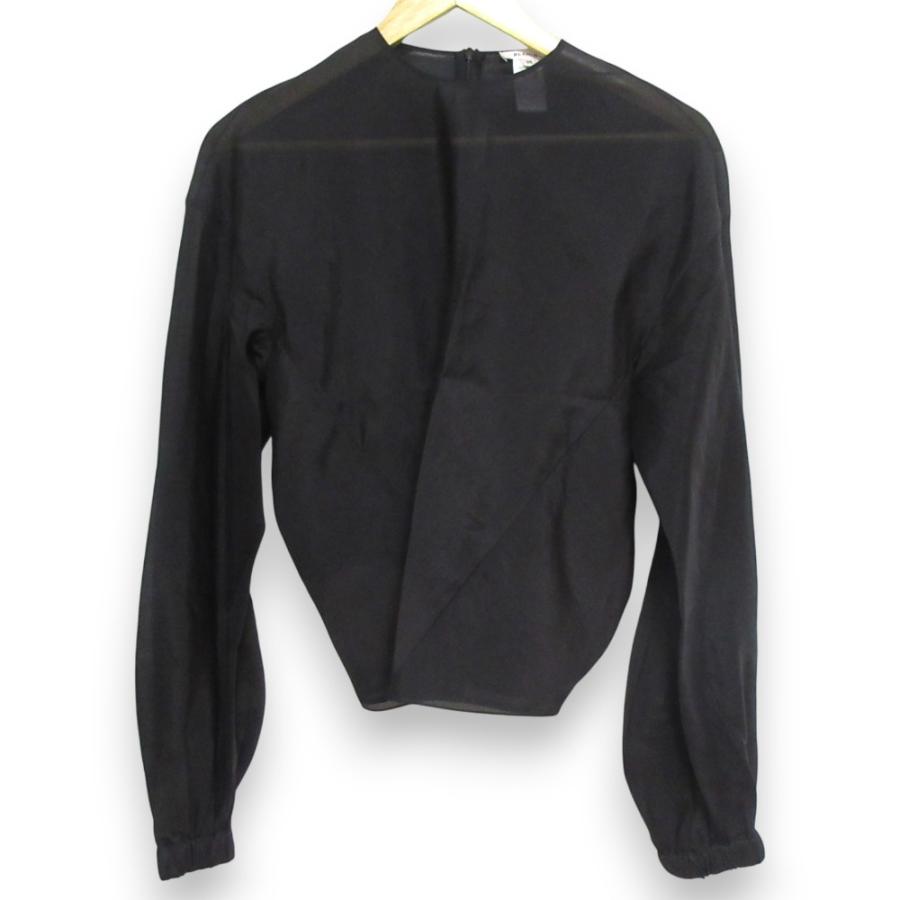 BLAMINK 美品 24SS ブラミンク バックリボン 長袖 シアーブラウス シャツ 7921-230-0258 サイズ38 ブラック レディース 古着 中古 : ブランド古着のリュクス ...